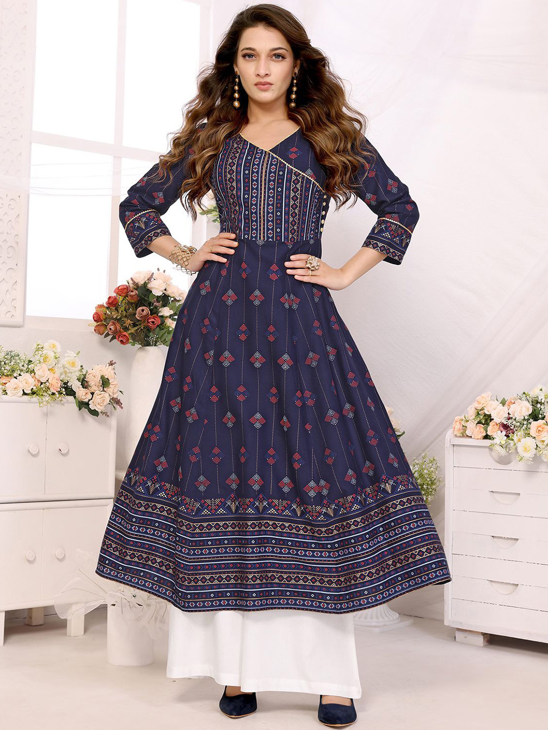 Buy Rangita Women Printed Anarkali Kurta - Kurtas for Women 31689547 ...