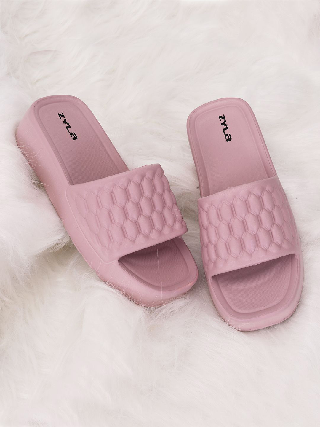 Buy Zyla Women Solid Rubber Sliders - Flip Flops for Women 31680269 ...