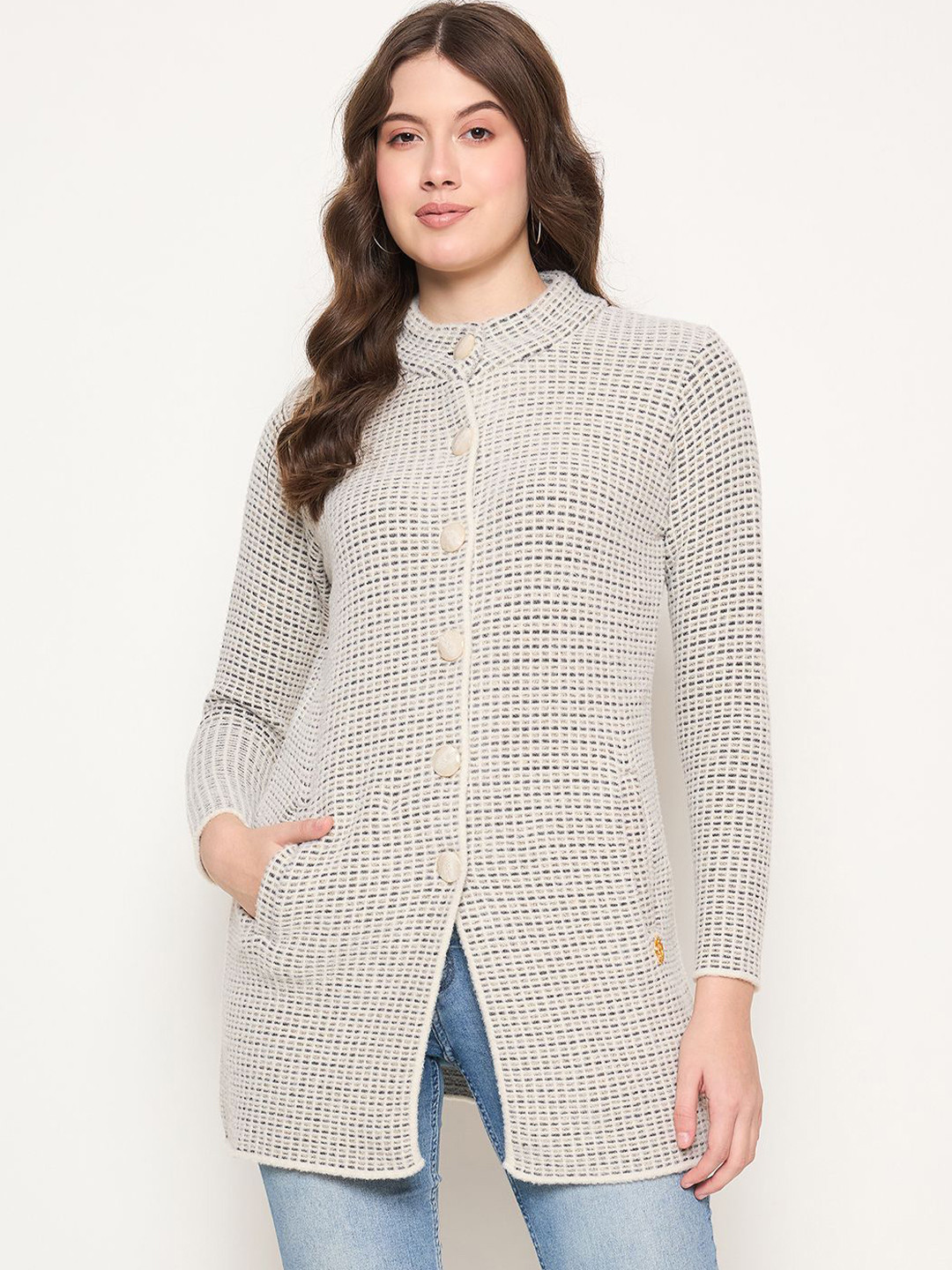 Buy Duke Women Self Design Longline Cardigan - Sweaters for Women ...