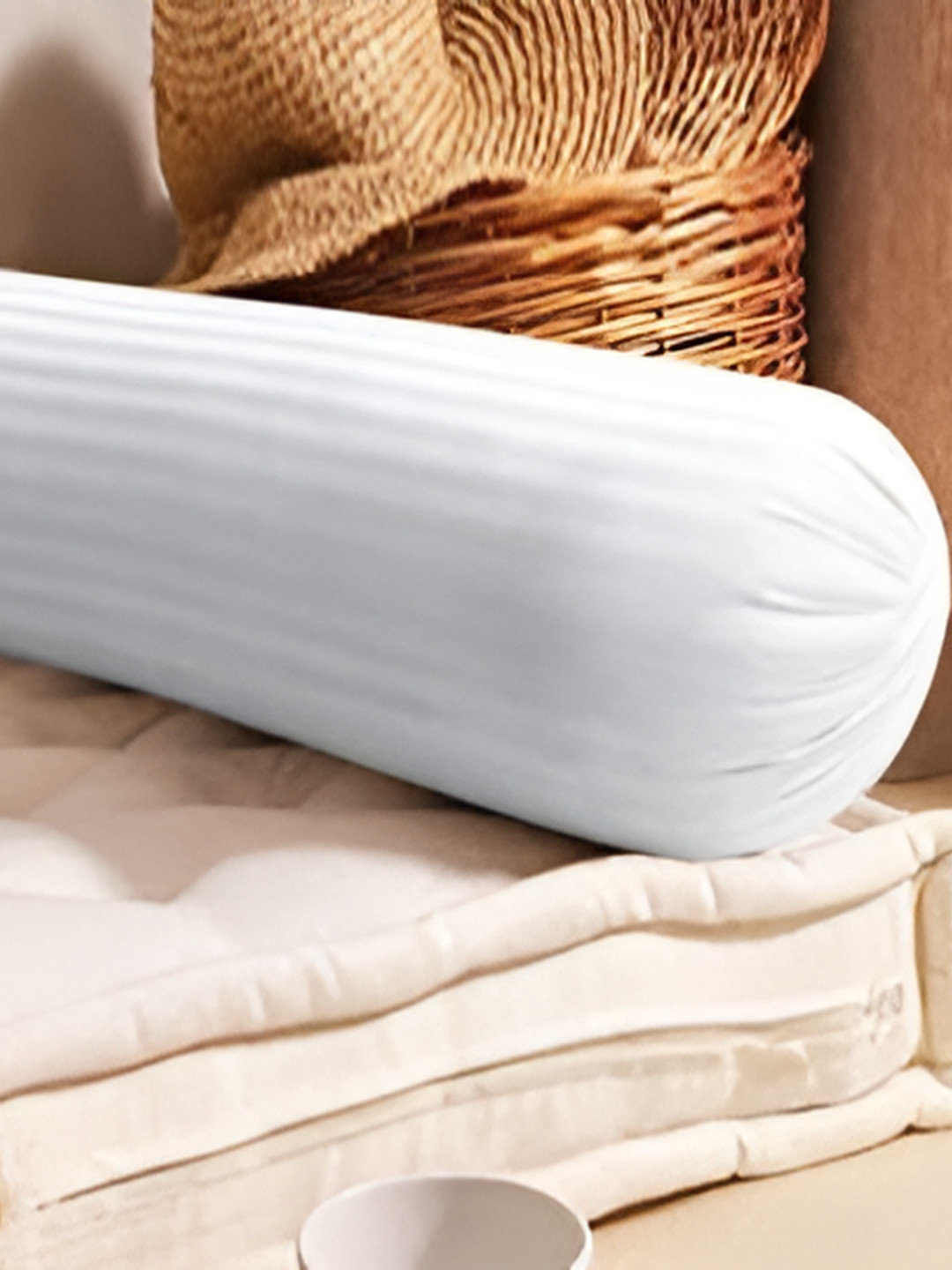 Buy MFD HOME FURNISHING White Breathable Bolster - Bolsters for Unisex ...