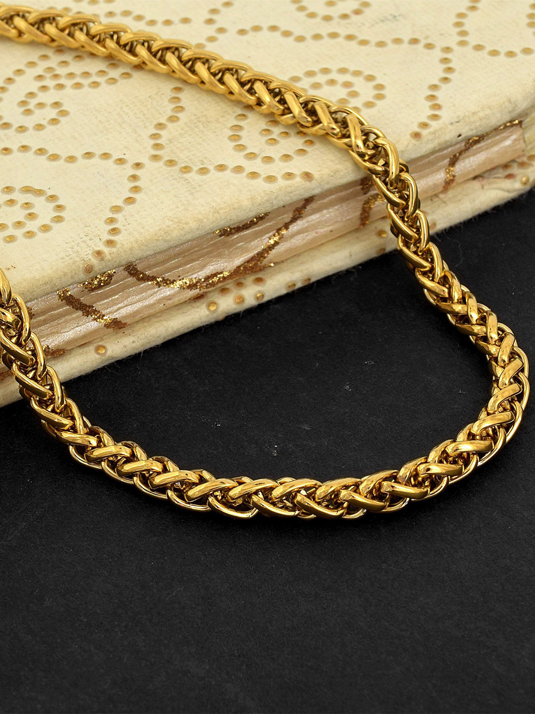 Buy MEMOIR Men Brass Gold Plated Chain - Necklace And Chains for Men ...