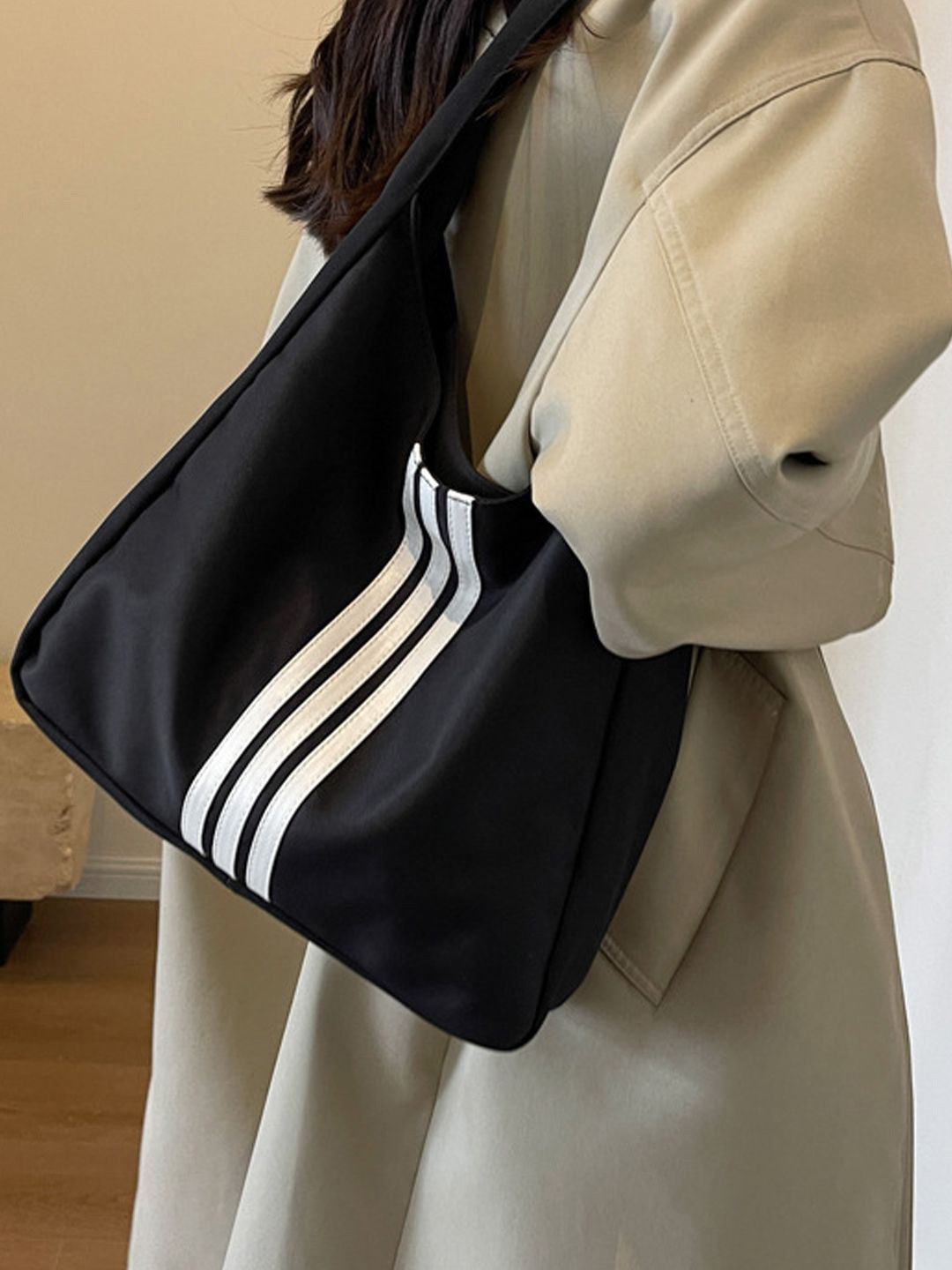 Buy StyleCast Checked Structured Handheld Bag With Fringed - Handbags ...