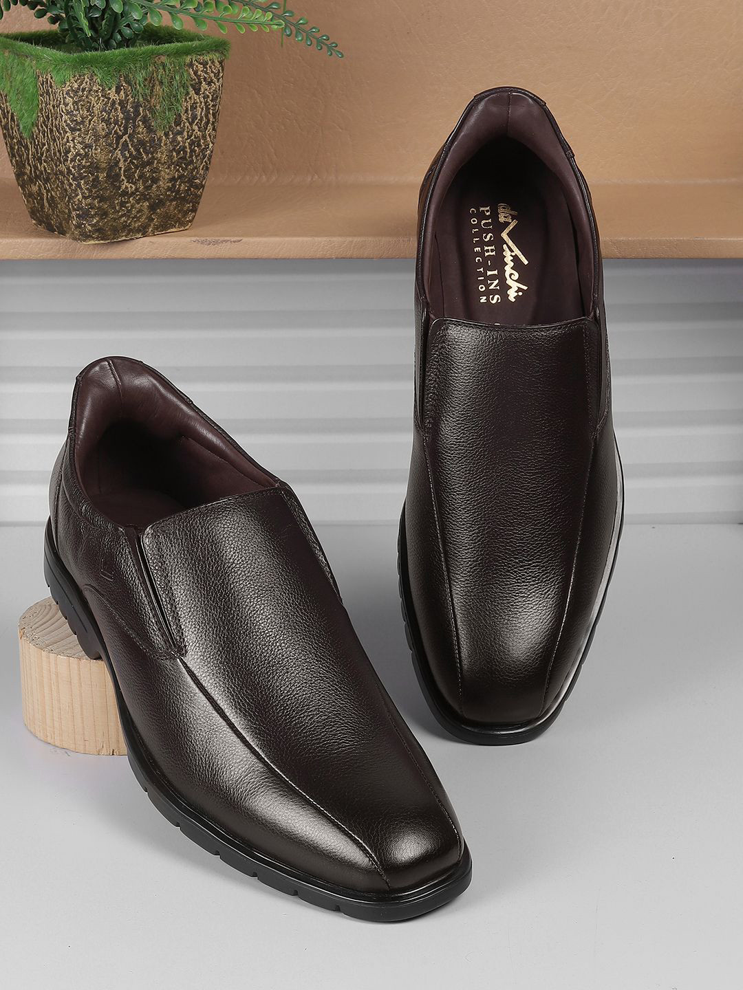 Buy DAVINCHI Men Leather Formal Slip Ons - Formal Shoes for Men ...