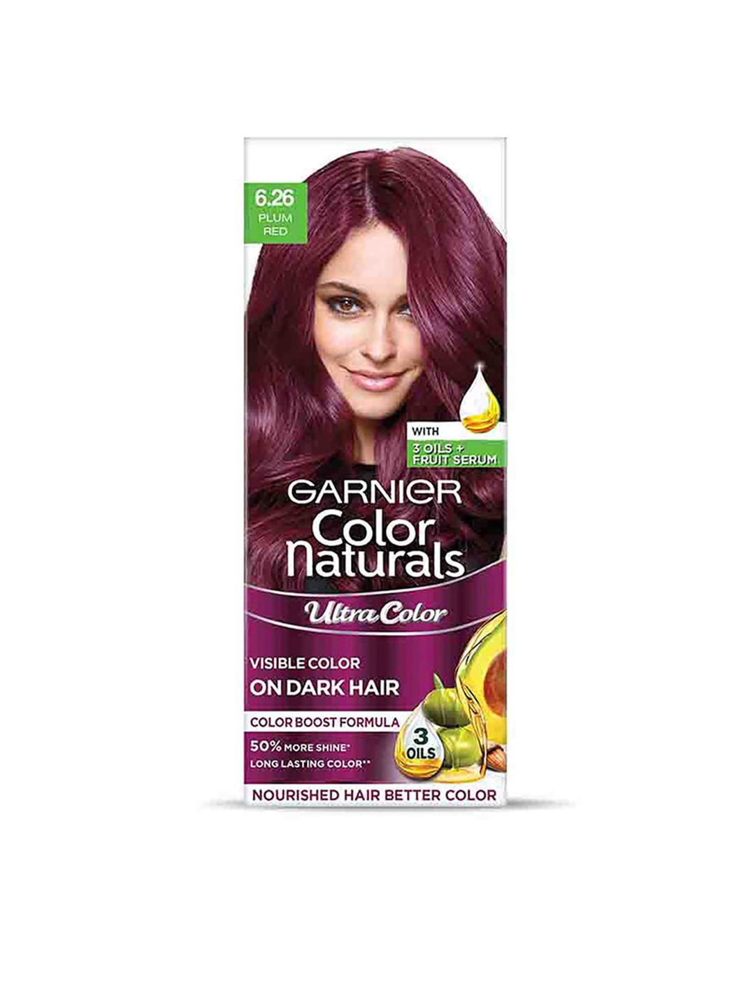 Buy Garnier Color Naturals Ultra Hair Color Creme 55 Ml + 50 G Plum Red ...