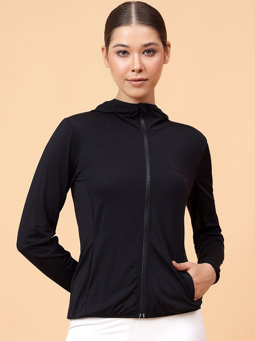 Buy Fitkin Women Black Shape You Performance Jacket - Jackets for Women ...