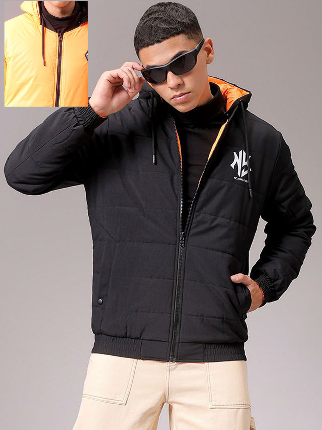 Buy The Indian Garage Co Men Lightweight Puffer Jacket With Embroidered ...