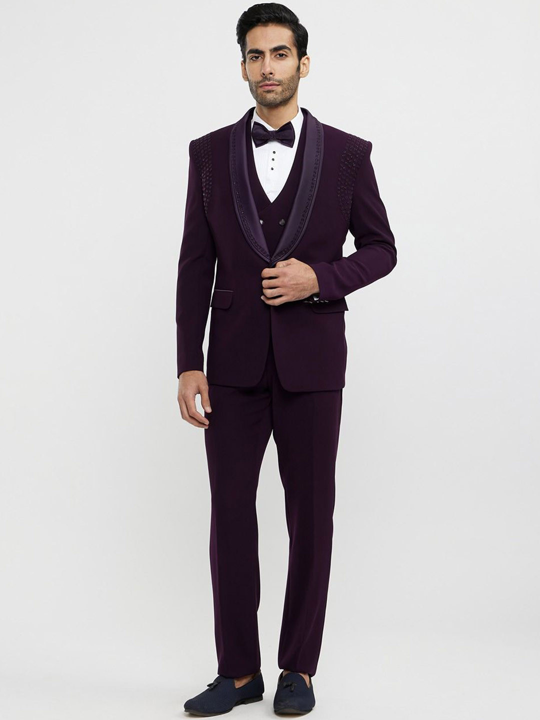 Buy Twamev Men Zardozi Embroidery Suit Set - Suits for Men 31744090 ...