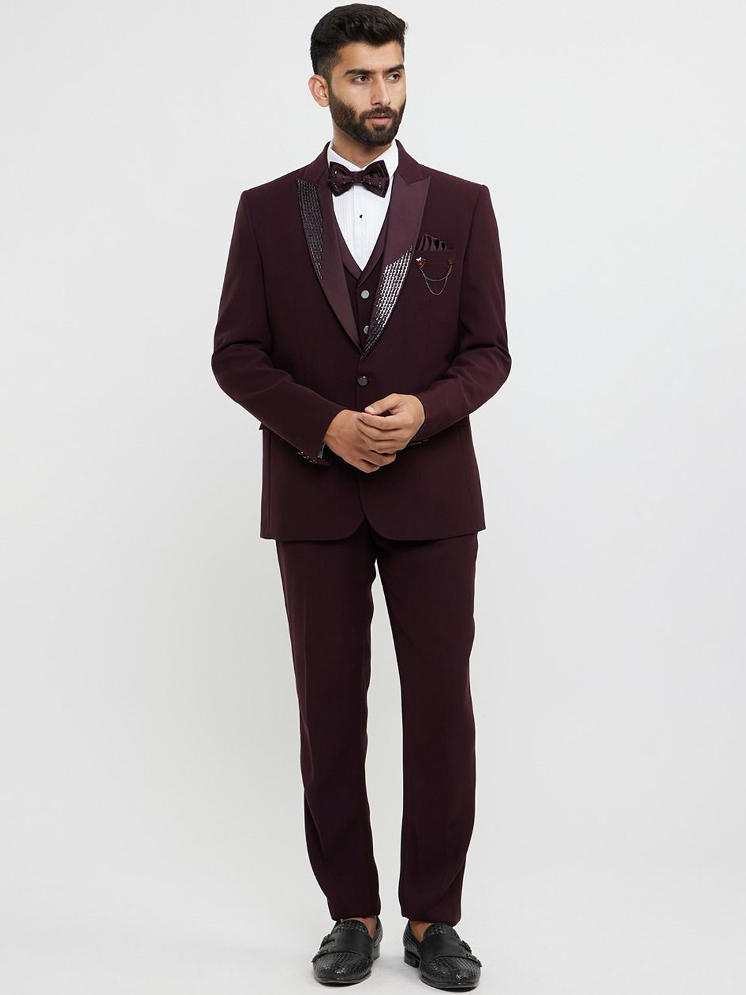 Buy Twamev Men 7 Piece Zardozi Embroidery Suit Set - Suits for Men ...