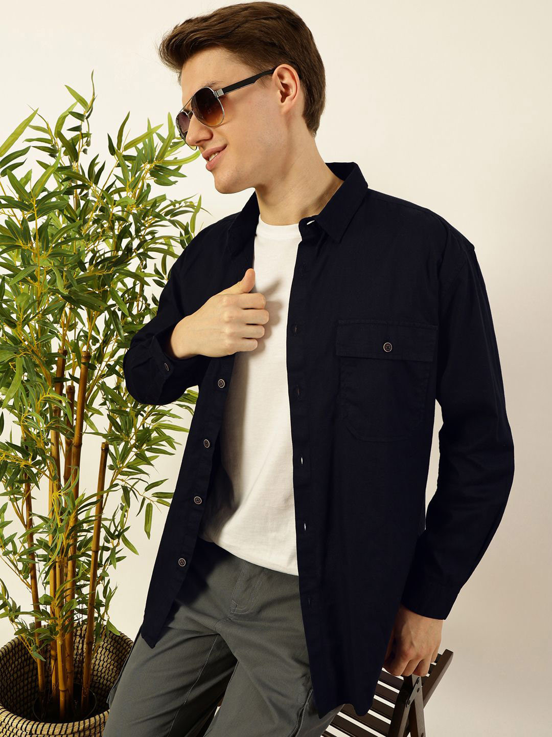 Buy Mast & Harbour Men Premium Opaque Casual Shacket - Shackets for Men ...