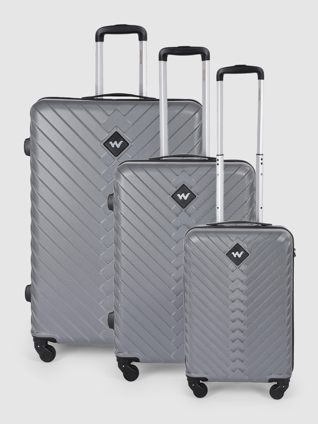 Buy Wildcraft Set Of 3 Citron Trolley Suitcases Cabin, Medium & Large ...