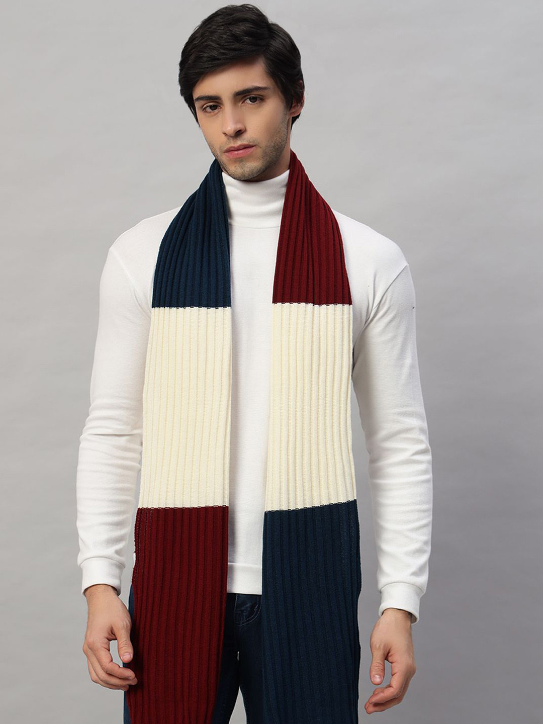 Buy HANDICRAFT PALACE Men Colourblocked Reversible Muffler - Mufflers for Men 31751365 | Myntra