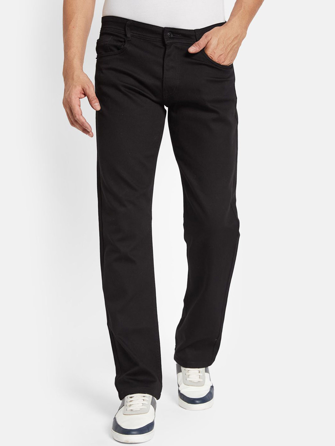 Buy Octave Men Straight Fit Low Distress Stretchable Jeans - Jeans for ...