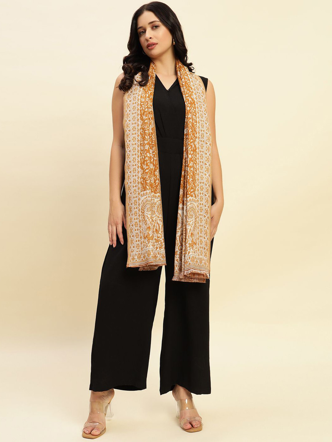 Buy WEAVERS VILLA Women Ethnic Motifs Woven Design Shawl - Shawl for ...