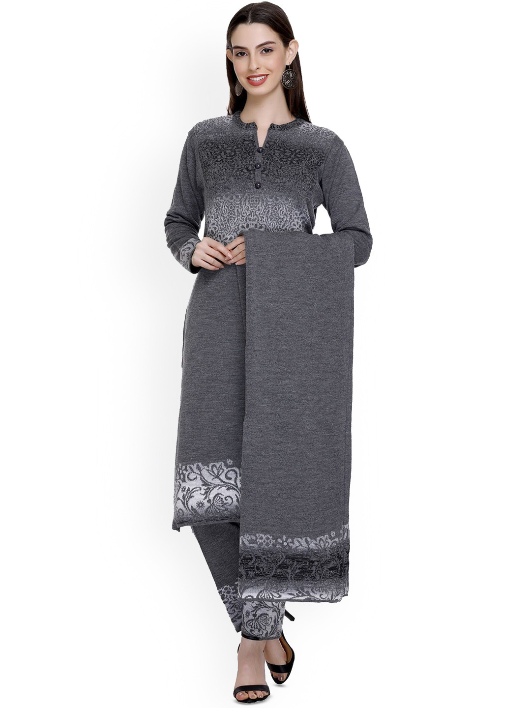 Buy MONTREX Women Regular Kurti With Trousers & With Dupatta - Kurta ...
