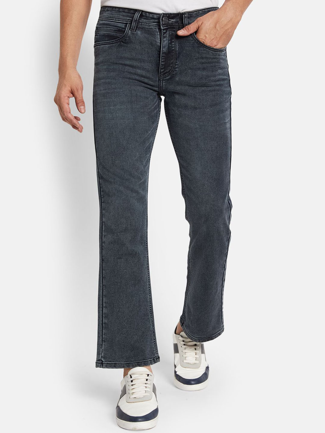 Buy Octave Men Bootcut Low Distress Stretchable Jeans - Jeans for Men ...