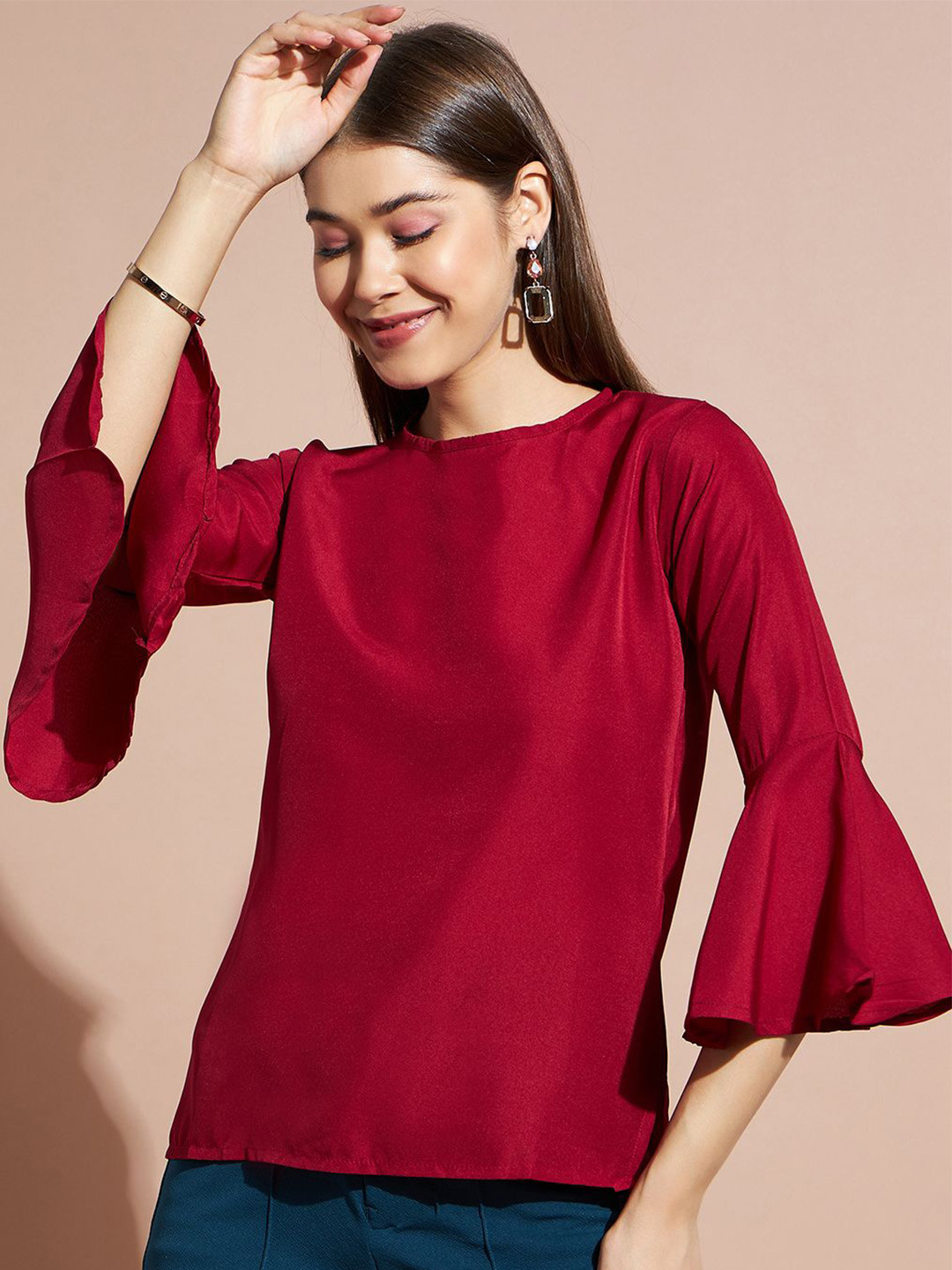 Buy DressBerry Women Bell Sleeve A Line Top - Tops for Women 31775571 ...