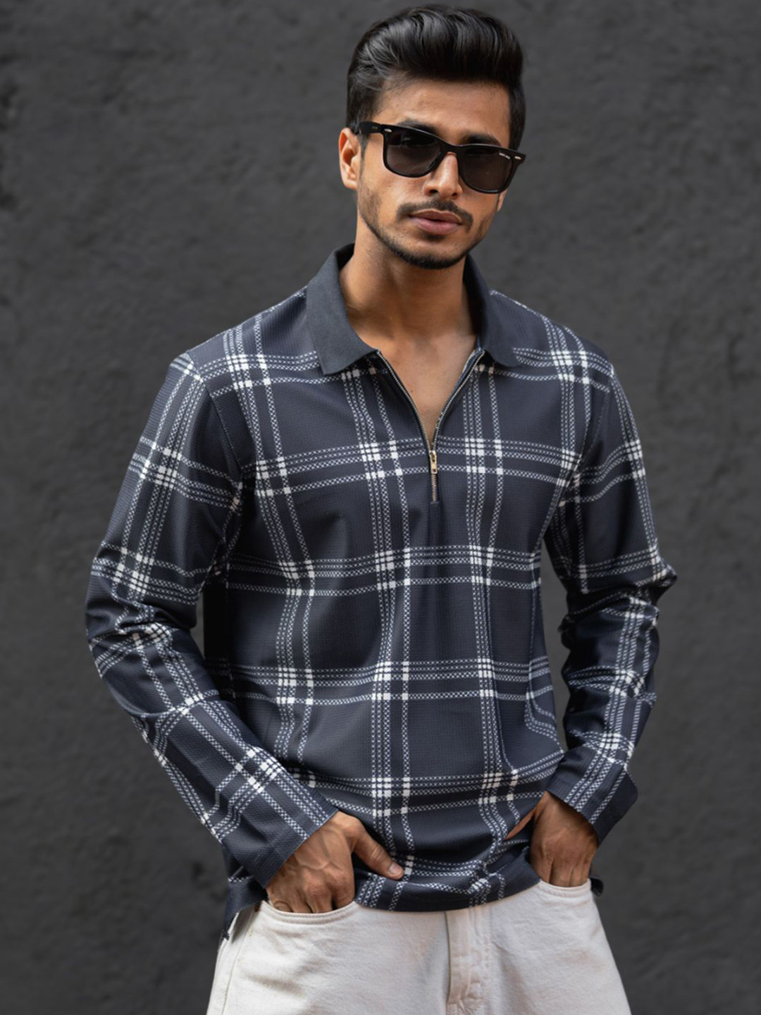 Buy Powerlook Men Checked Polo Collar T Shirt - Tshirts for Men ...