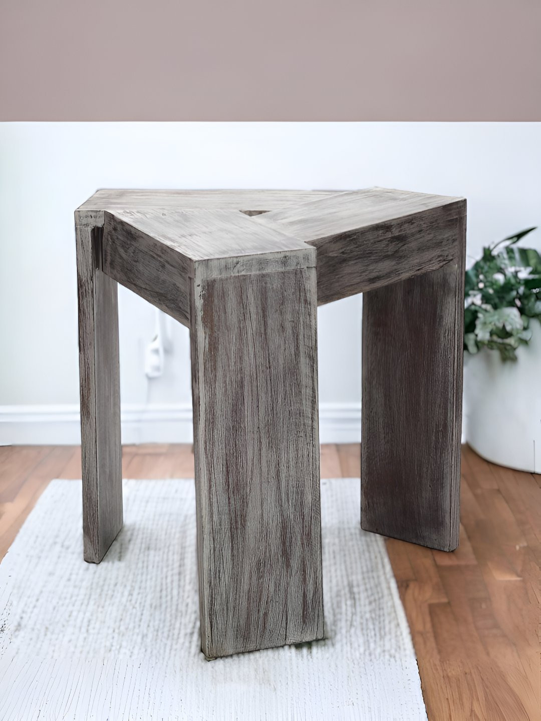 Buy Ikiriya Avina Sheesham Wood Parisian Triangle Sidetable / End Table ...