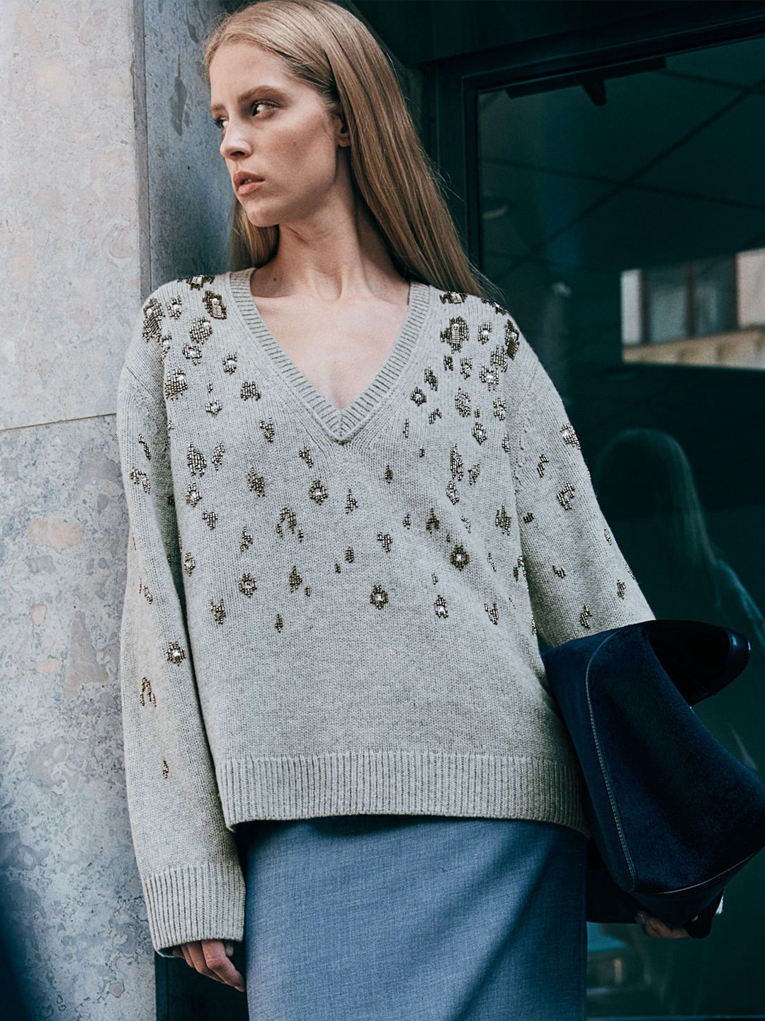 Buy H&M Women Bead Embellished Wool Jumper - Sweaters for Women ...