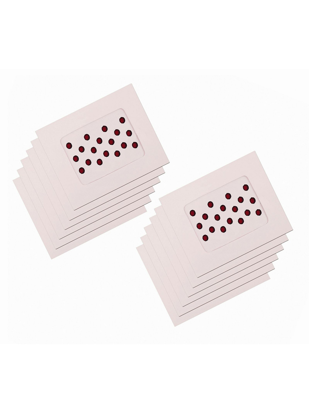 Buy VAMA Set Of 12 Velvet Round Shape Kumkum Bindi Dark Maroon - Bindi ...