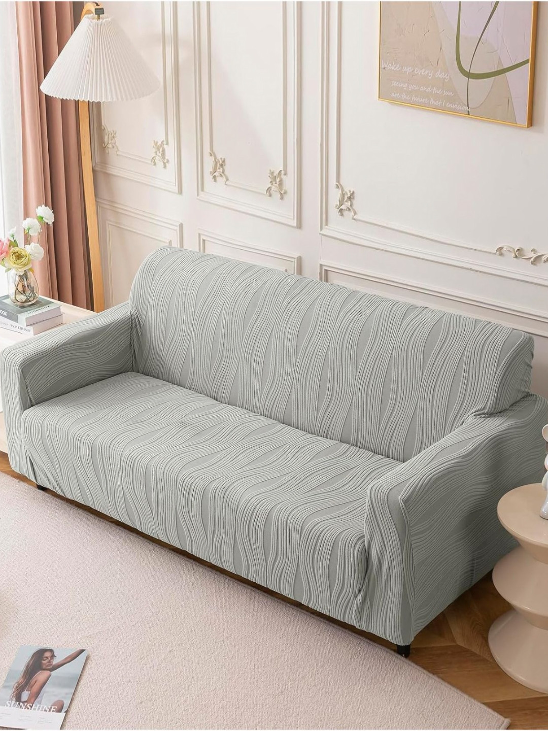 Buy House Of Quirk Triple Seater Jacquard Waterproof Crizzle Pattern ...