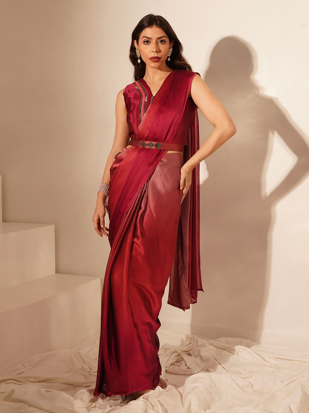 Buy AMOHA TRENDZ Ombre Ready To Wear Saree - Sarees for Women 31473610 | Myntra