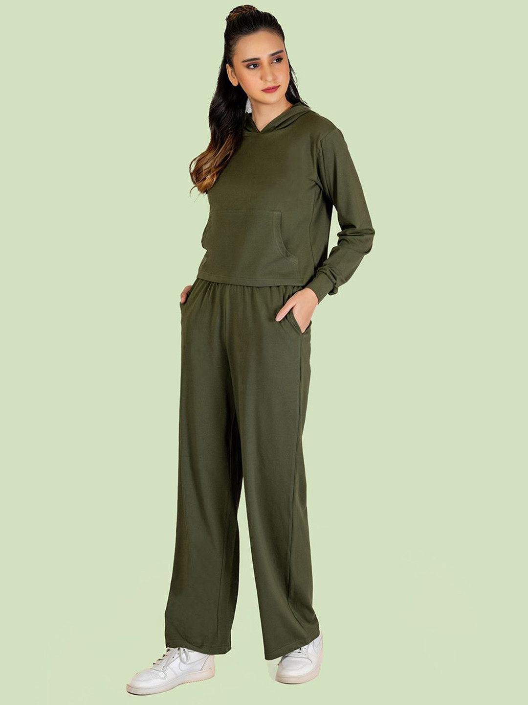 Buy Nite Flite Hooded Pure Cotton Sweatshirt With Trouser - Co Ords for ...