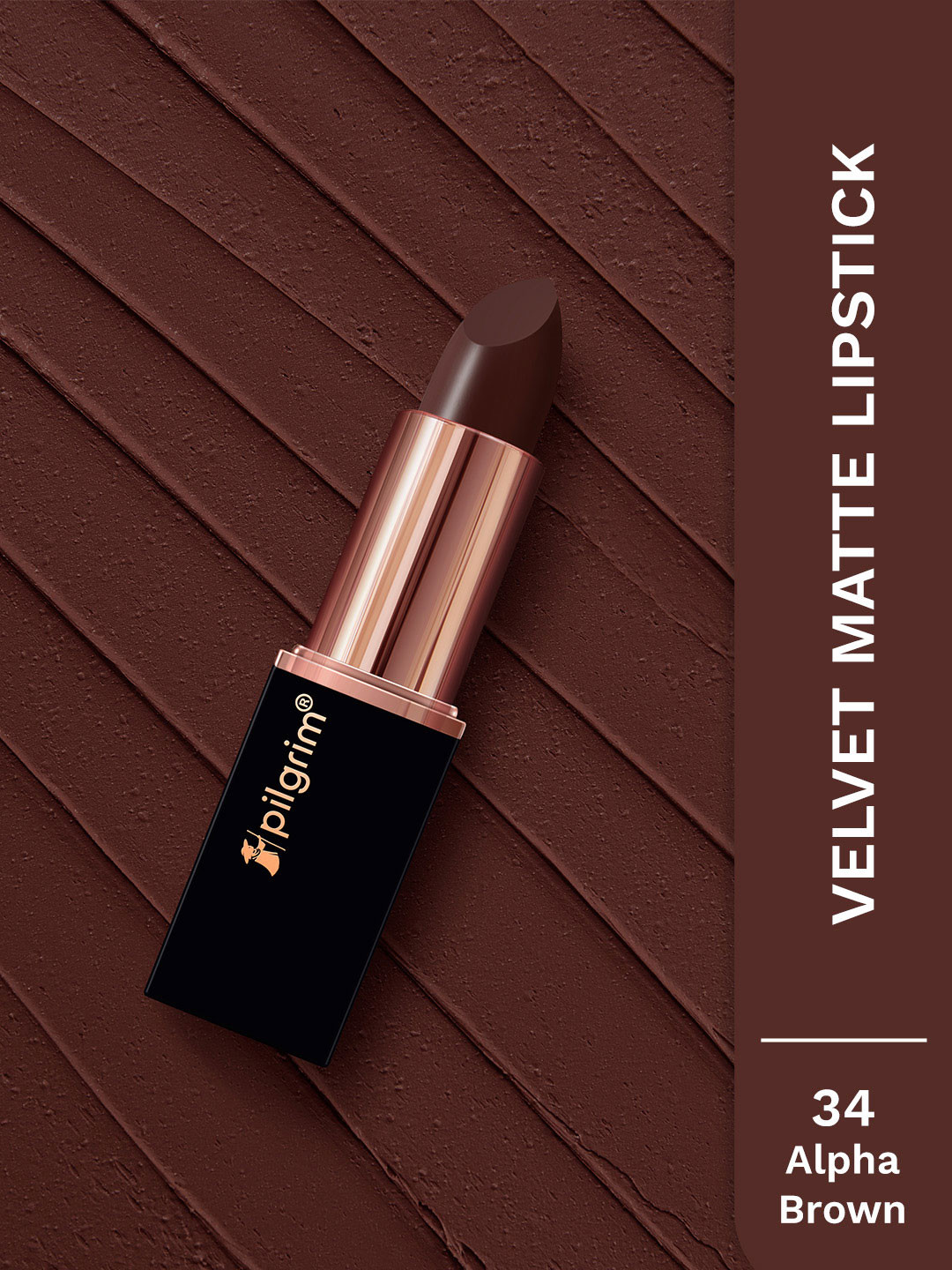 Buy Pilgrim Matte Bullet Intense Colour Transferproof & Smudgeproof Lipstick Alpha Brown 34 ...