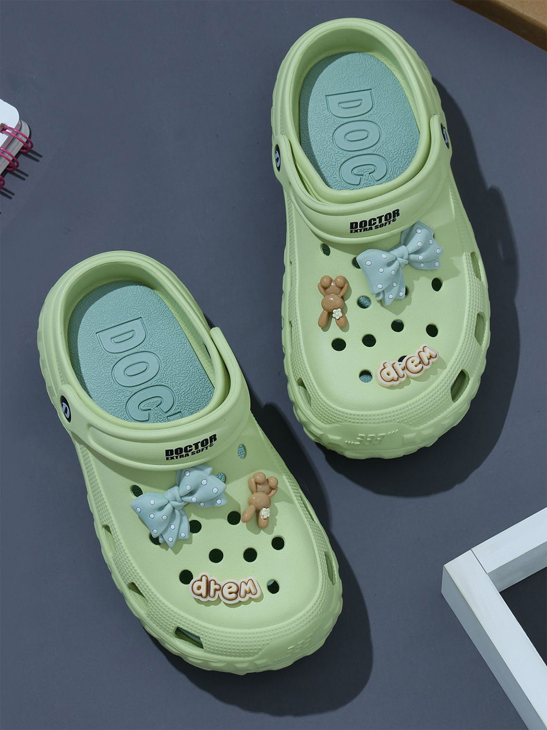 Buy DOCTOR EXTRA SOFT Women Self Design Clogs Flip Flop - Flip Flops ...