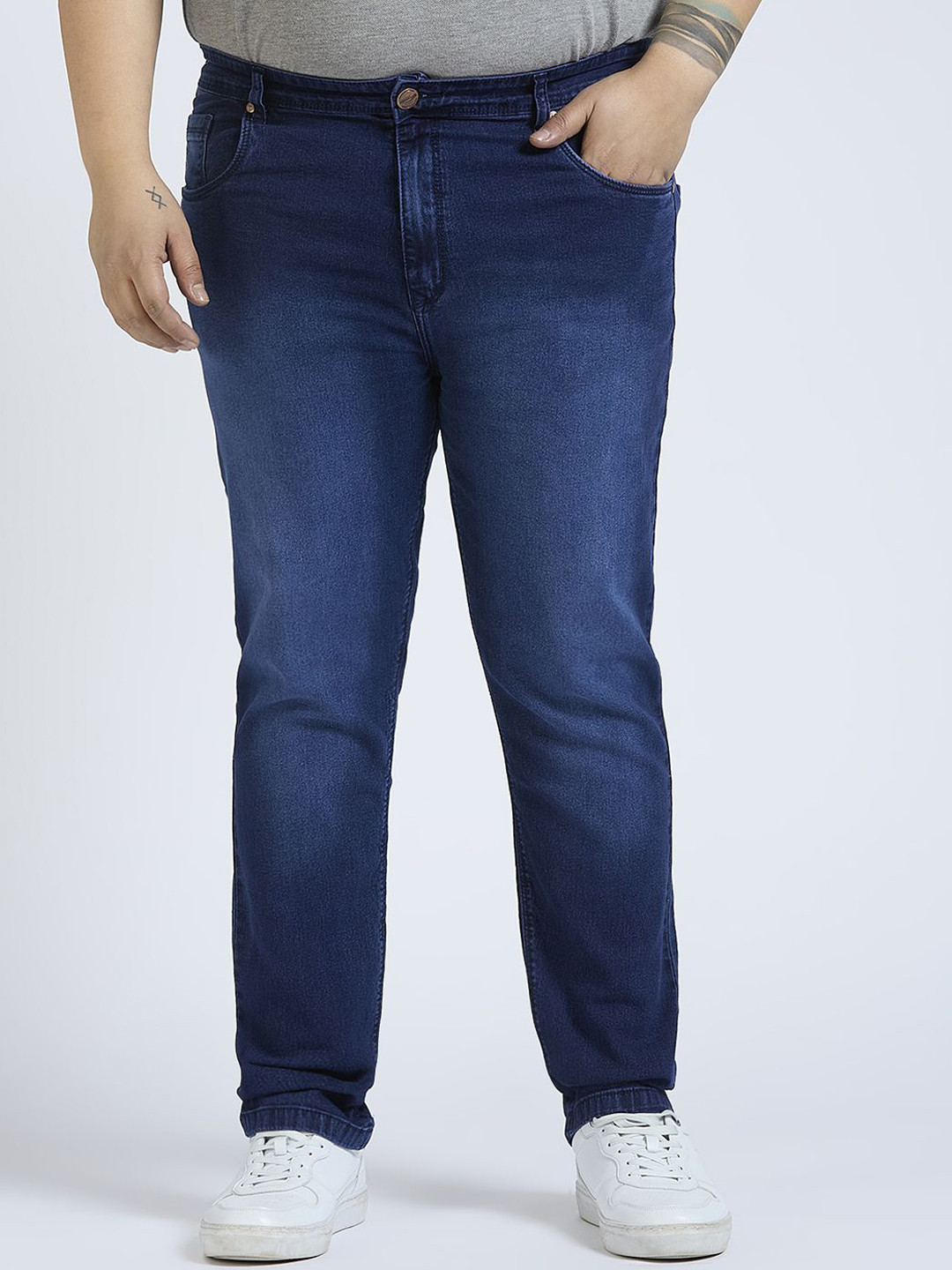 Buy HJ HASASI Men High Rise Light Fade Stretchable Jeans - Jeans for ...