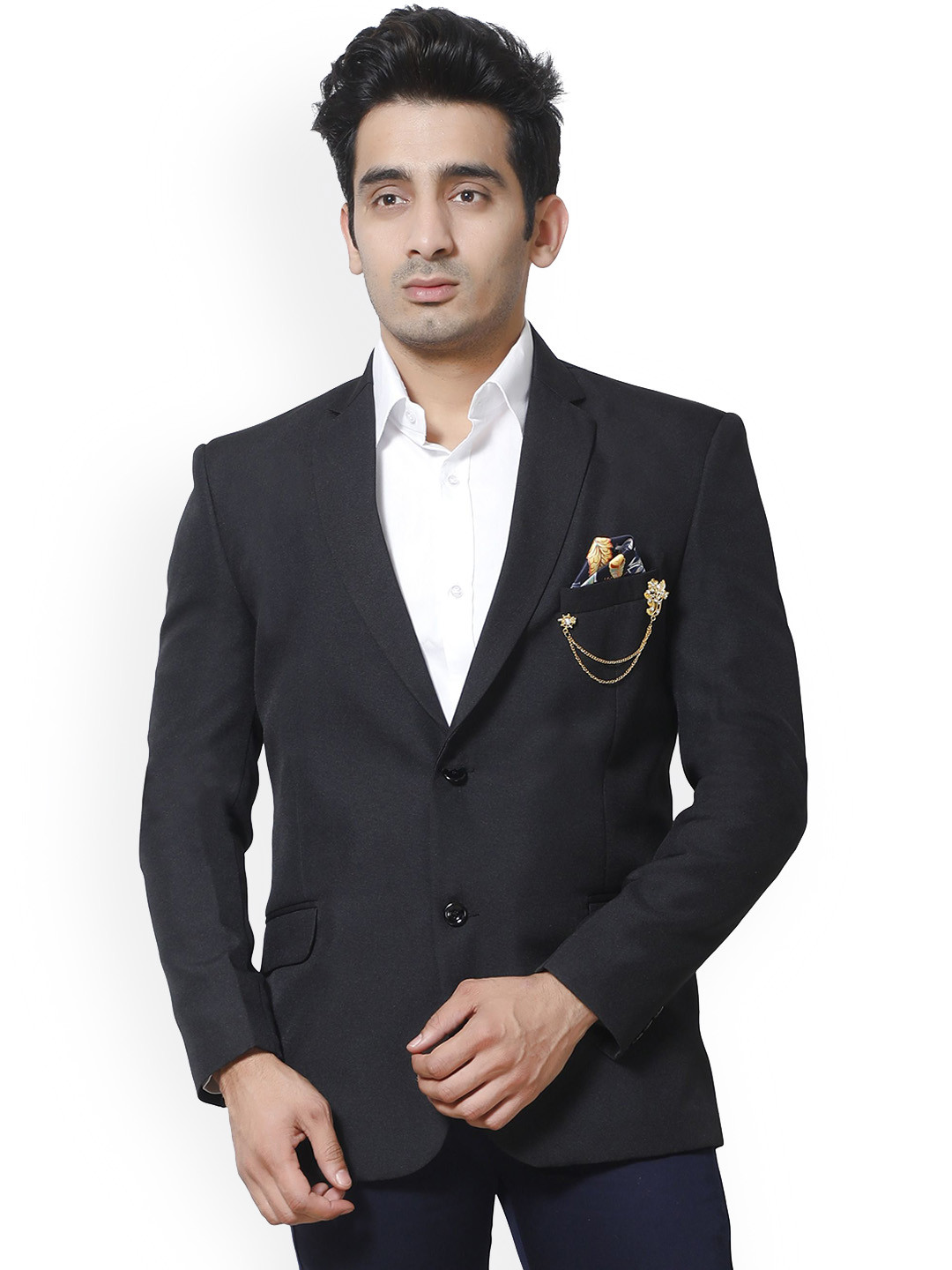 Buy BAESD Peaked Lapel Collar Single Breasted Party Blazer - Blazers ...