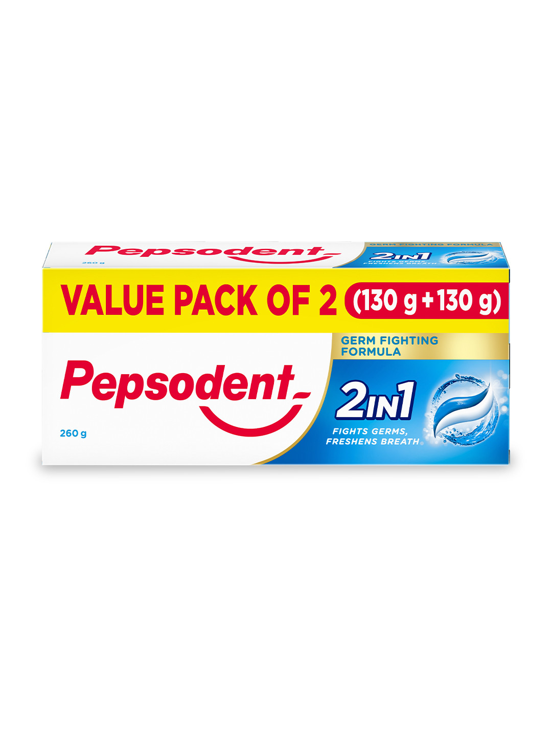 Buy Pepsodent Set Of 2 2 In 1 Toothpaste With Germ Fighting Formula 130 ...