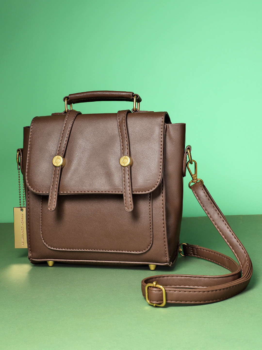 Buy French Connection Solid Backpacks With Detachable Shoulder Strap ...