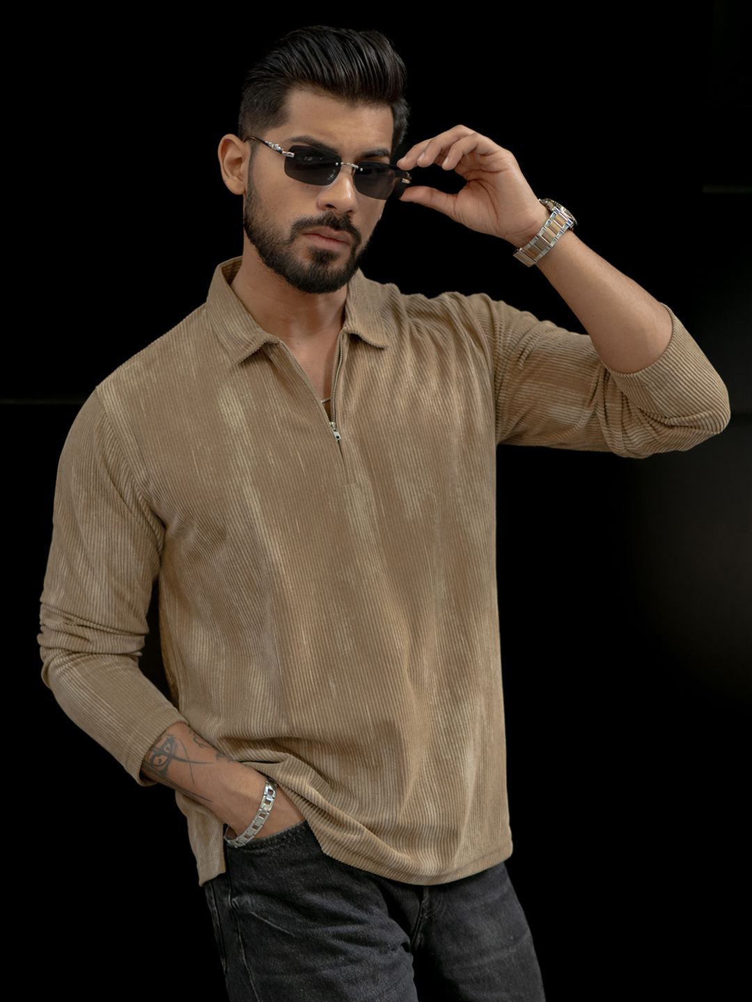 Buy Powerlook Men Printed Polo Collar T Shirt - Tshirts for Men ...