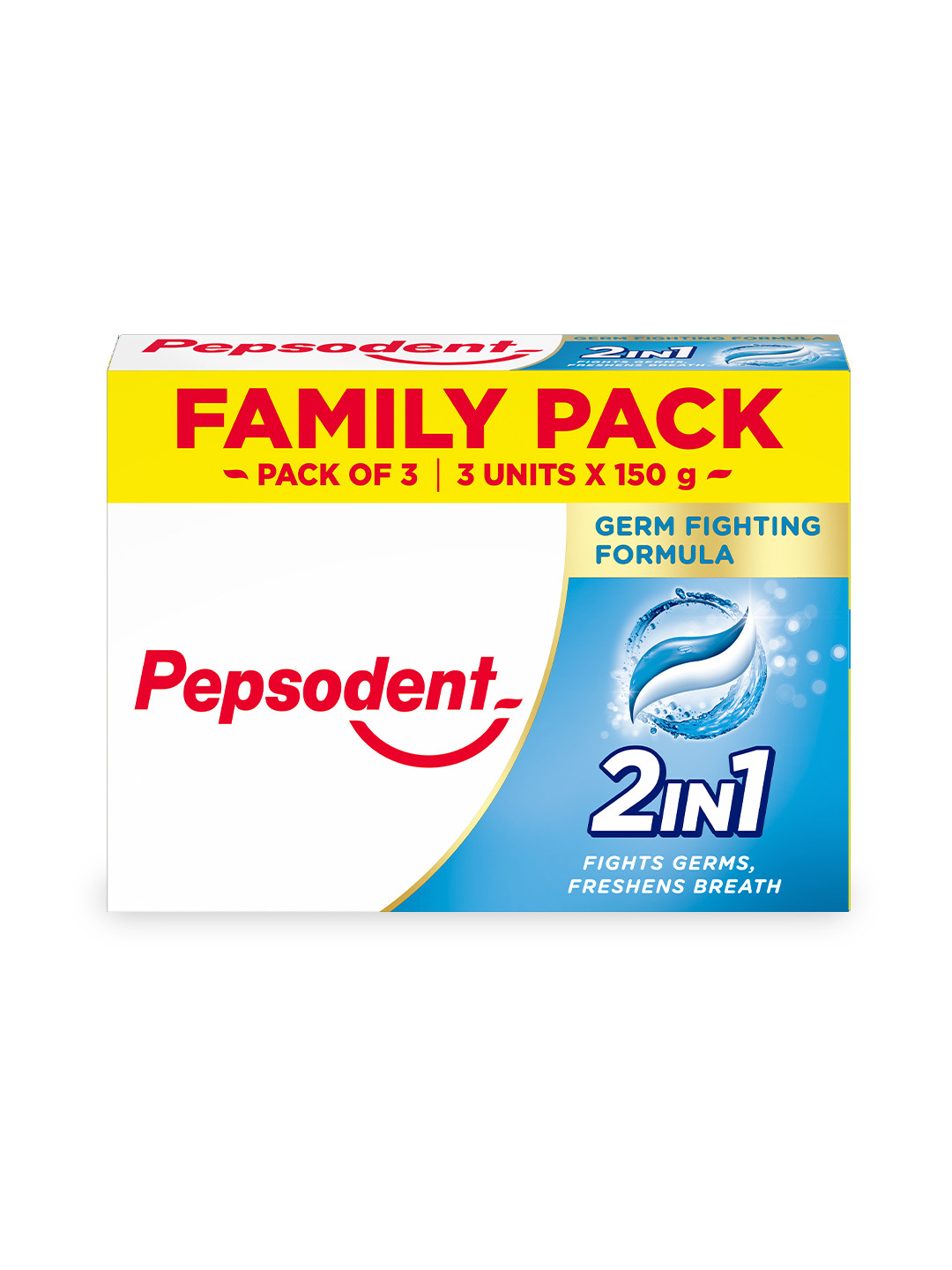 Buy Pepsodent Set Of 3 2 In 1 Toothpaste With Germ Fighting Formula 150 ...