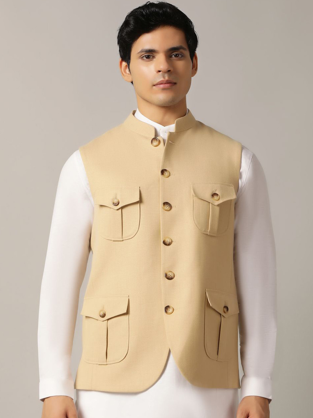 Buy MODI JACKET Men Tailored Jacket With Patchwork - Jackets for Men ...