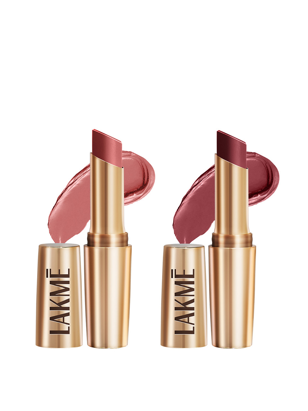 Buy Lakme Set Of 2 9to5 Long Lasting Priming Matte Lipstick 3.6g Each ...