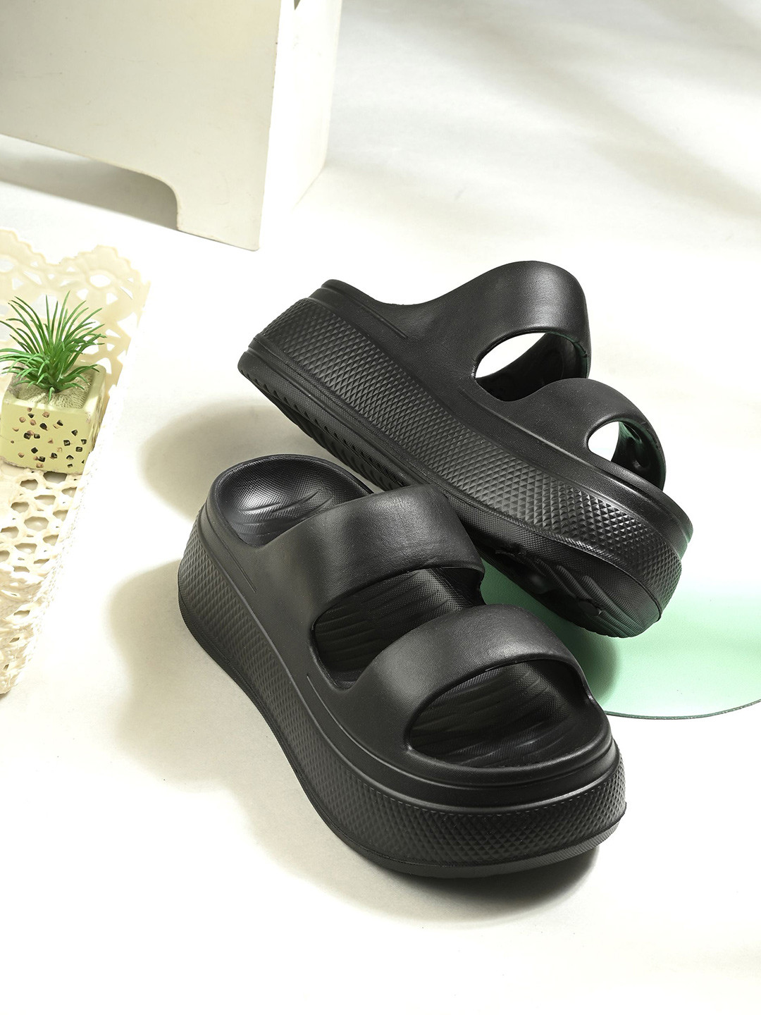 Buy The Roadster Lifestyle Co Women Sliders Flip Flops - Flip Flops for ...