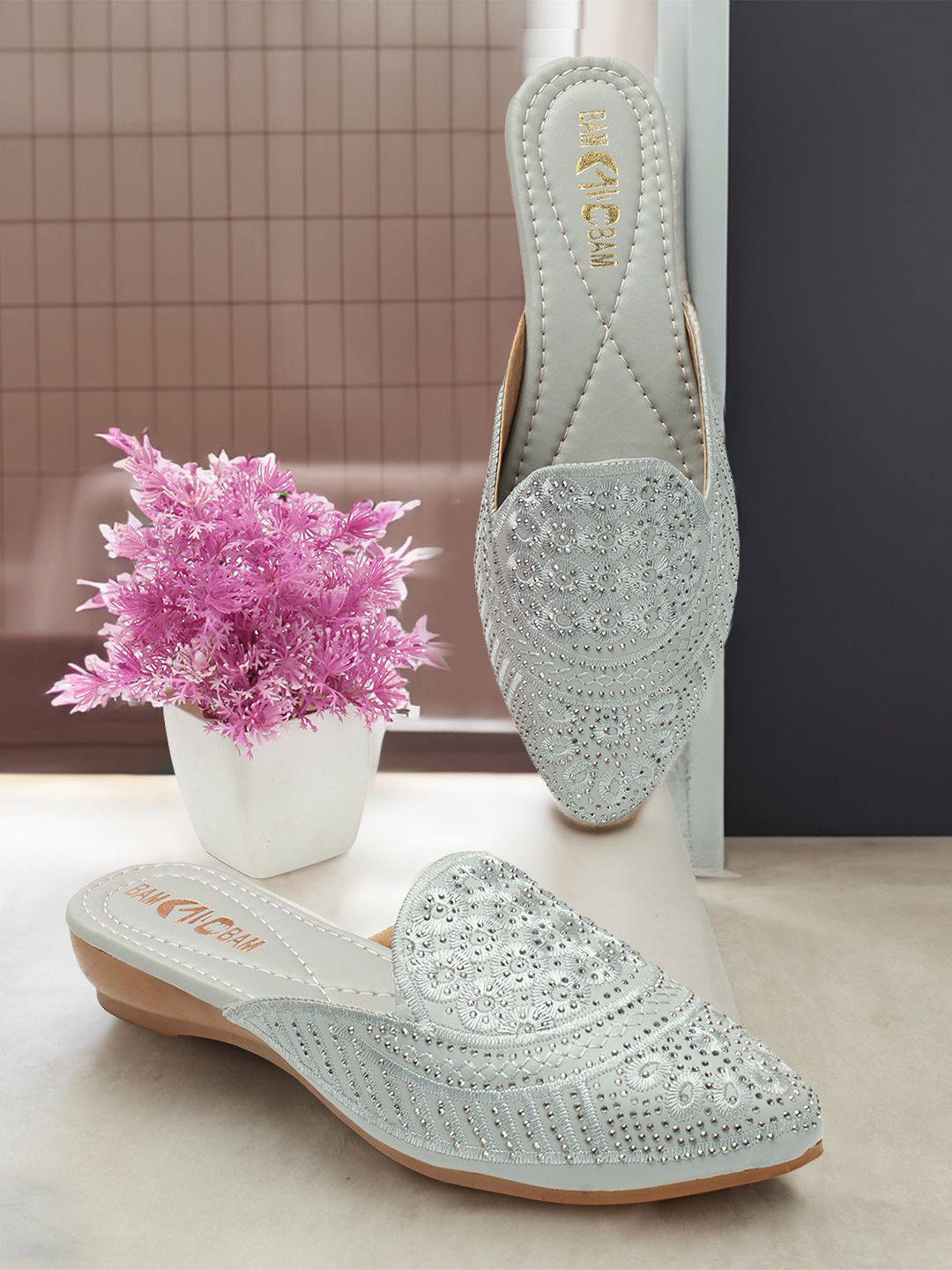 Buy Bam Bam Women Embellished Ballerinas Flats - Flats for Women ...