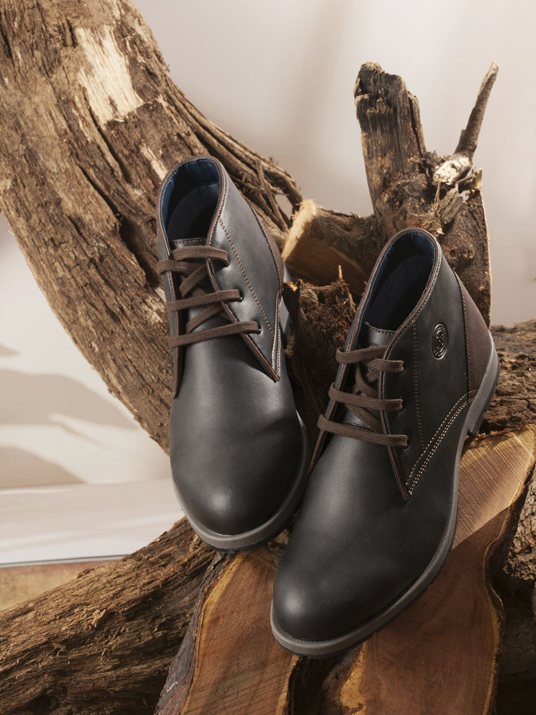 Buy The Roadster Lifestyle Co Men Lace Ups Round Toe Chukka Boots ...