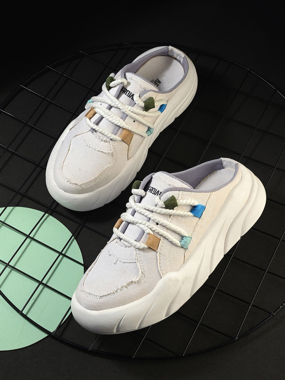 Buy AfroJack Men Colourblocked Lace Up Sneakers - Casual Shoes for Men ...