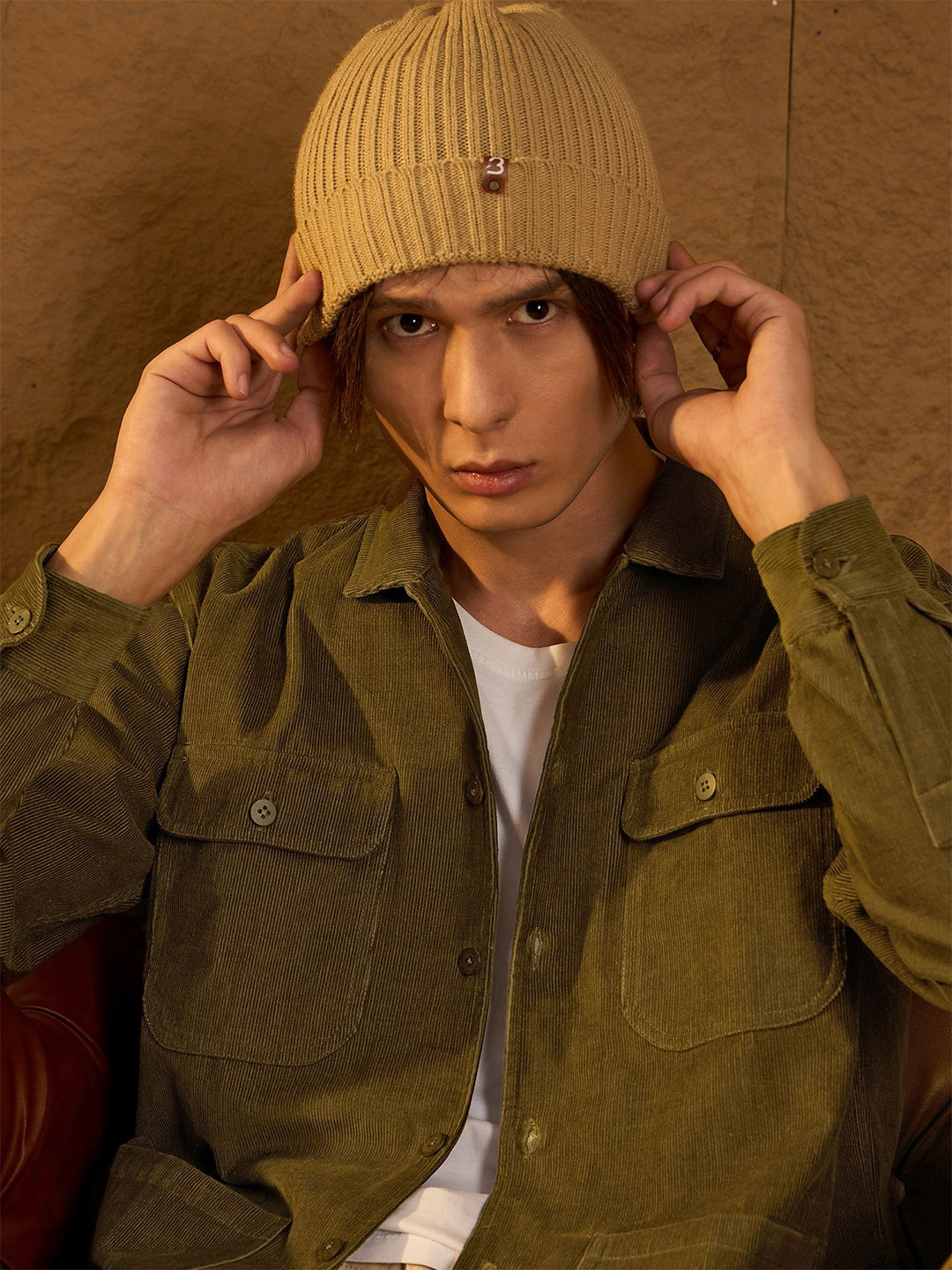 Buy DENNISON Men Four Pocket Drop Shoulder Oversized Corduroy Shacket ...