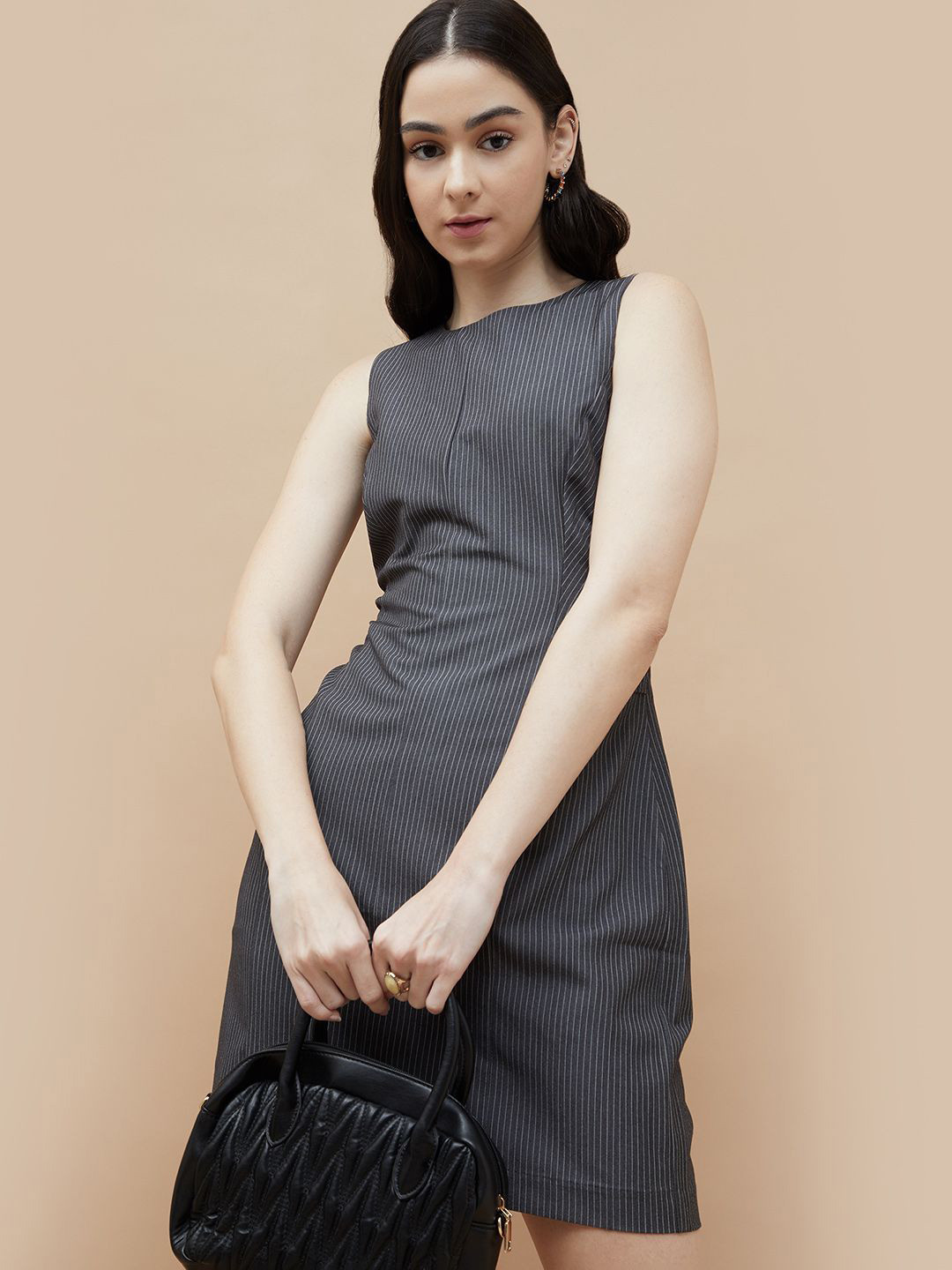 Buy Ginger By Lifestyle Women Striped Print Sheath Dress - Dresses for ...