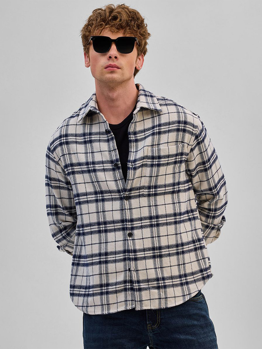 Buy Snitch Checked Relaxed Fit Shackets - Shackets for Men 31580306 ...