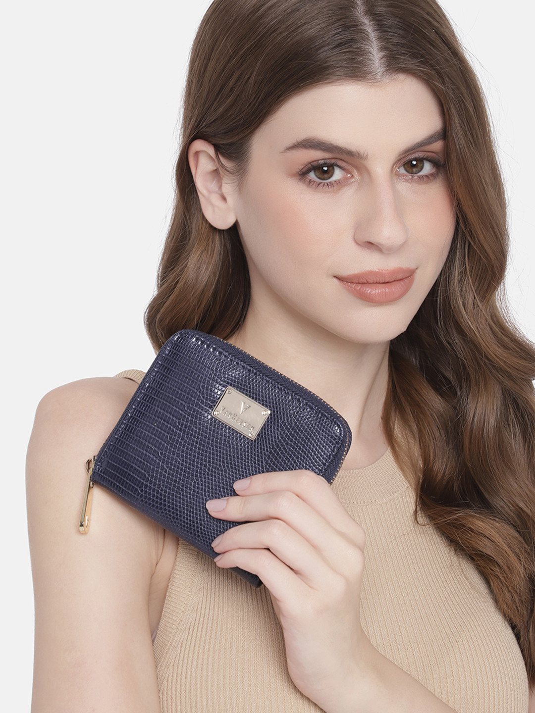 Buy Van Heusen Women Animal Textured Zip Around Wallet - Wallets for ...