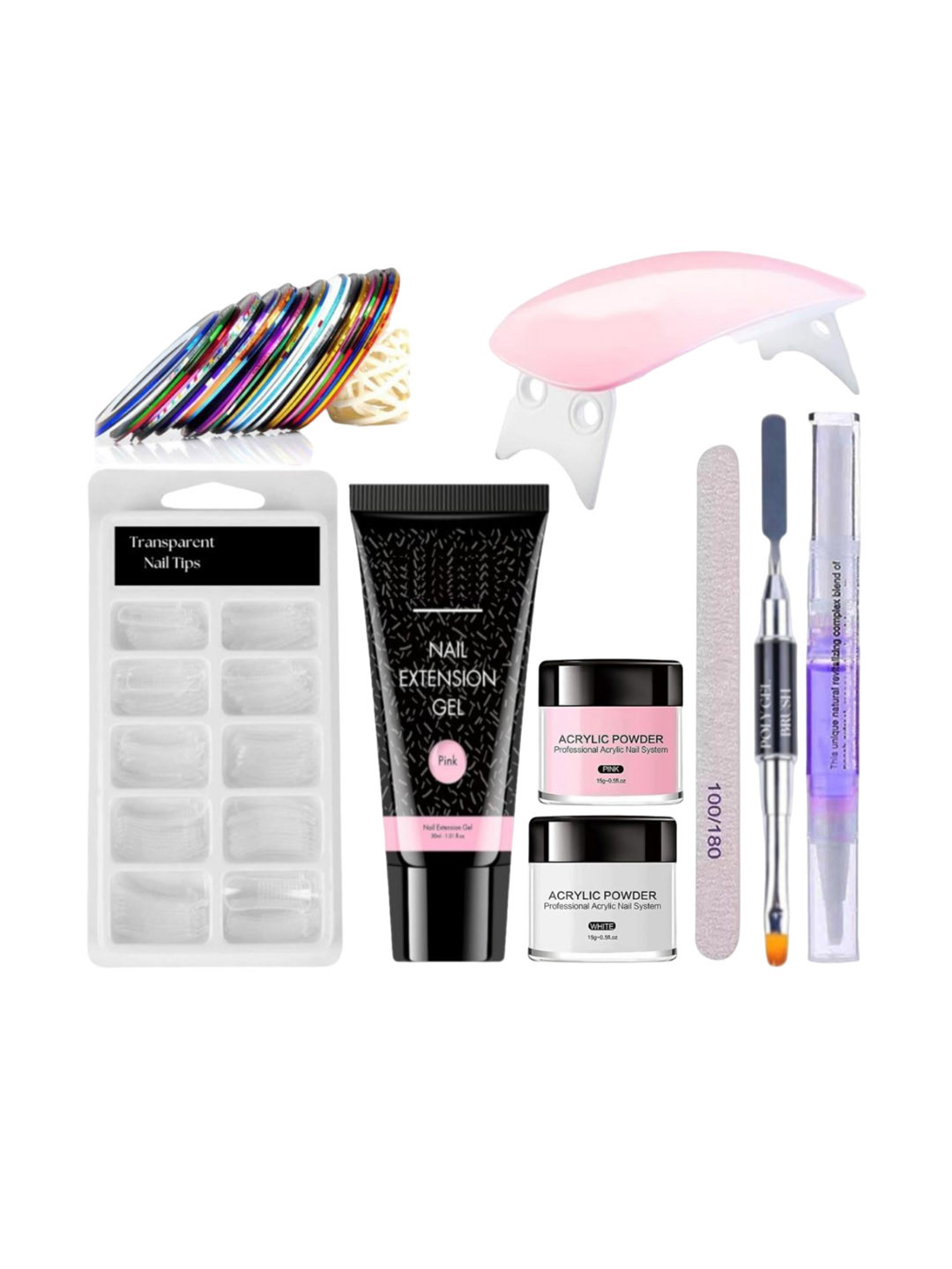 Buy NANCY AJRAM Set Of 18 In 1 Poly Nail Extension Gel Kit - Nail Art ...