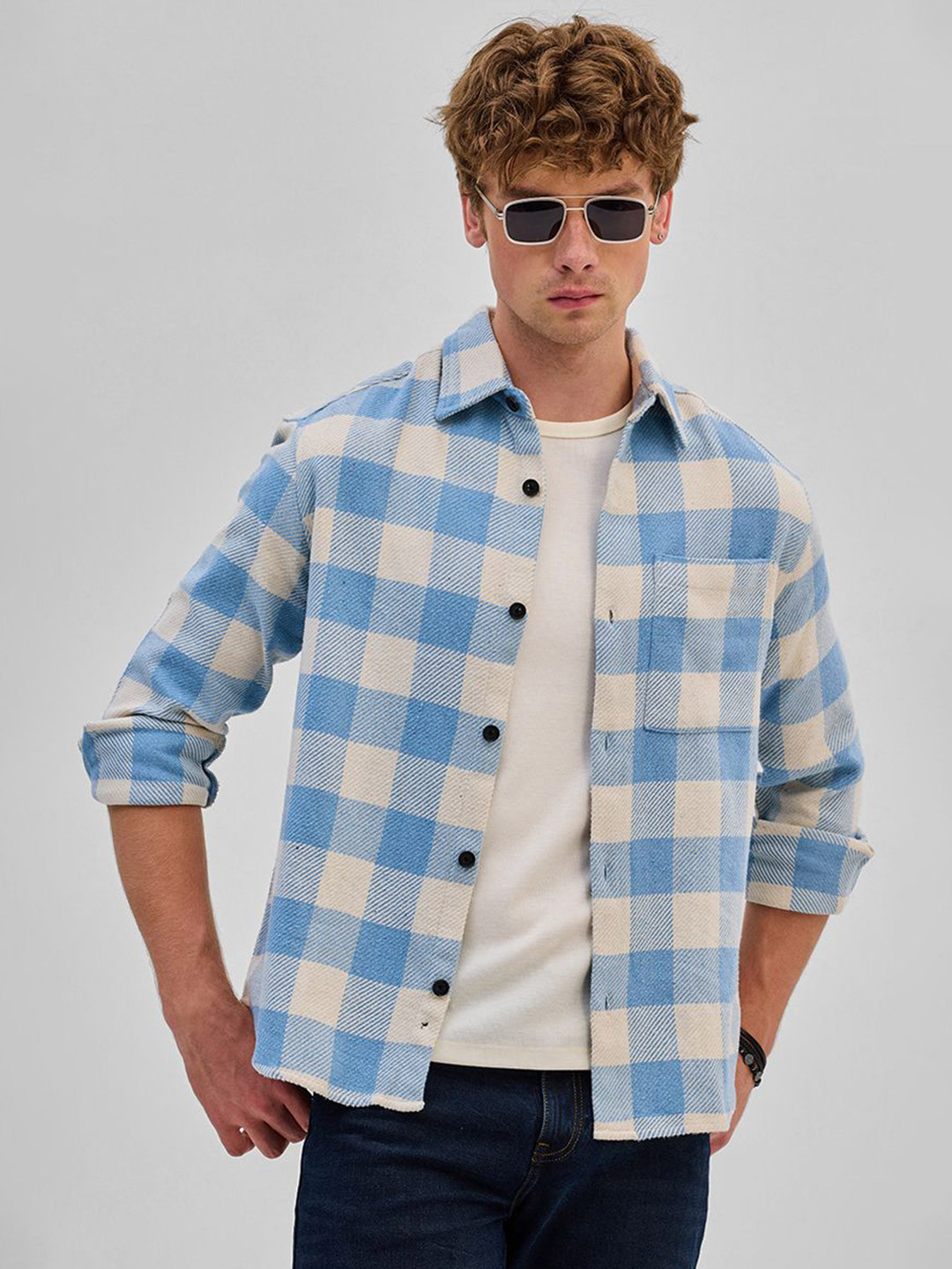 Buy Snitch Checked Regular Fit Shacket - Shackets for Men 31580309 | Myntra