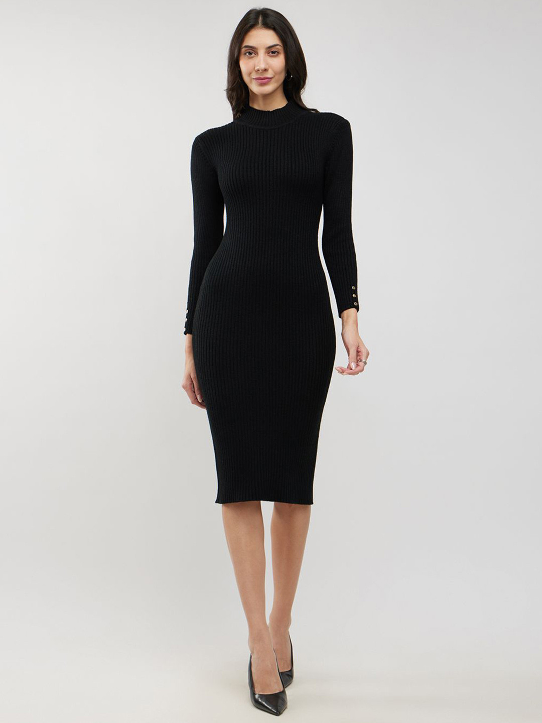 Buy FableStreet Women High Neck Bodycon Dress - Dresses for Women ...