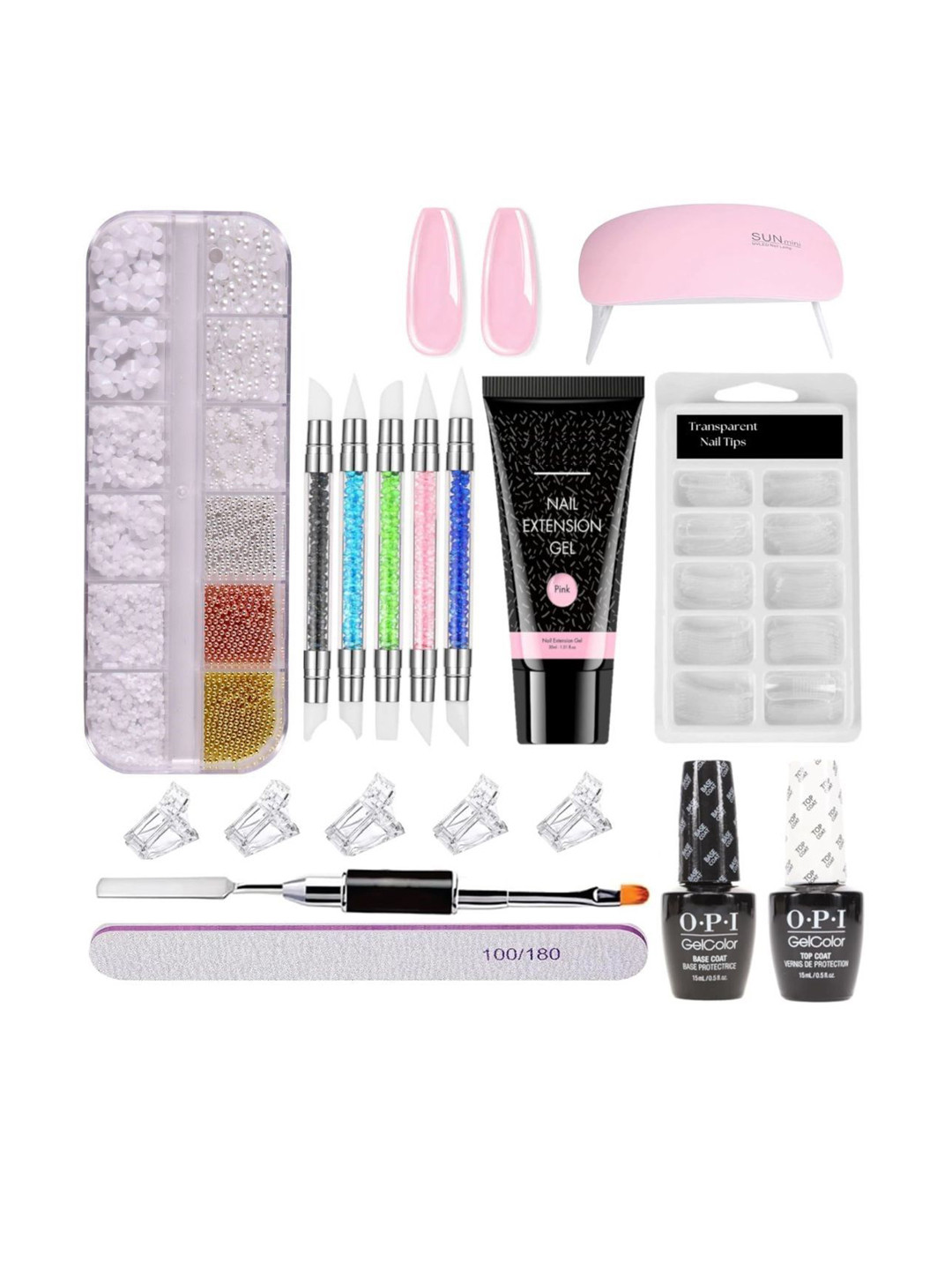 Buy NANCY AJRAM Set Of 18 In 1 Poly Nail Extension Gel Kit - Nail Art ...