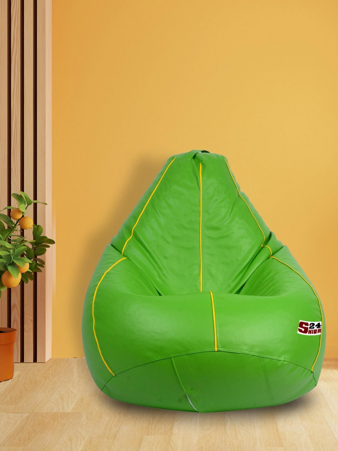 Buy SHIRA 24 Green Tear Drop Piping Bean Bag Cover - Bean Bag Cover for ...